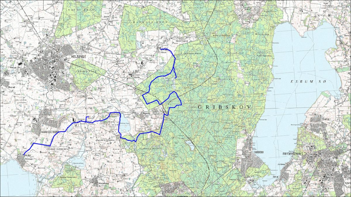 Kort over Tisvildevejen - Tisvildevejen
